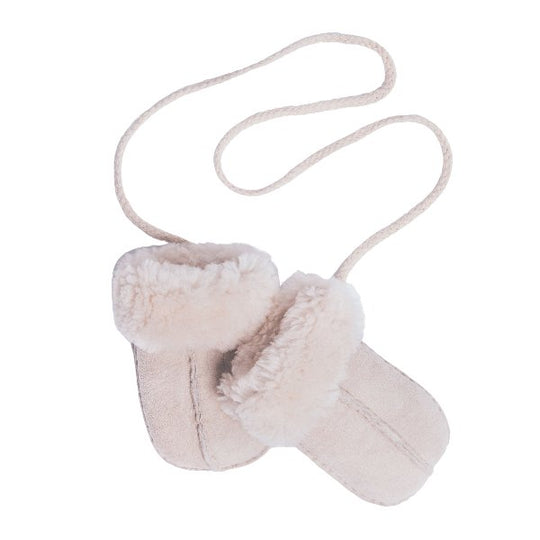 Sheepskin Baby & Toddler Mittens with String - Baa Baby